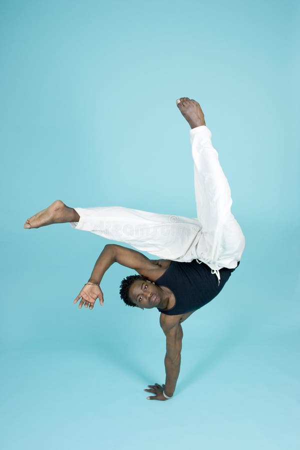 One-handed stock image. Image of movement, strength, handstand - 756277