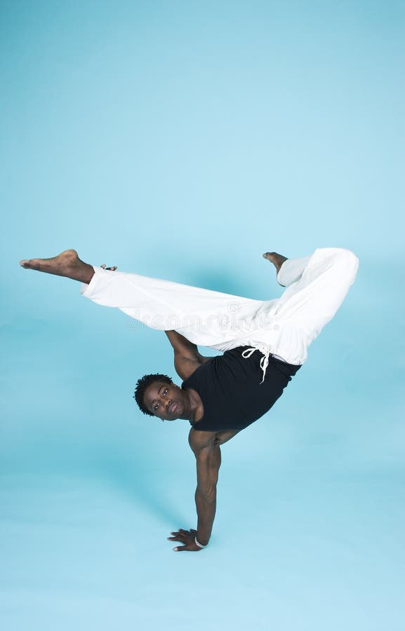 One Handed Hand Stand Stock Image Image Of Copy Full 685237