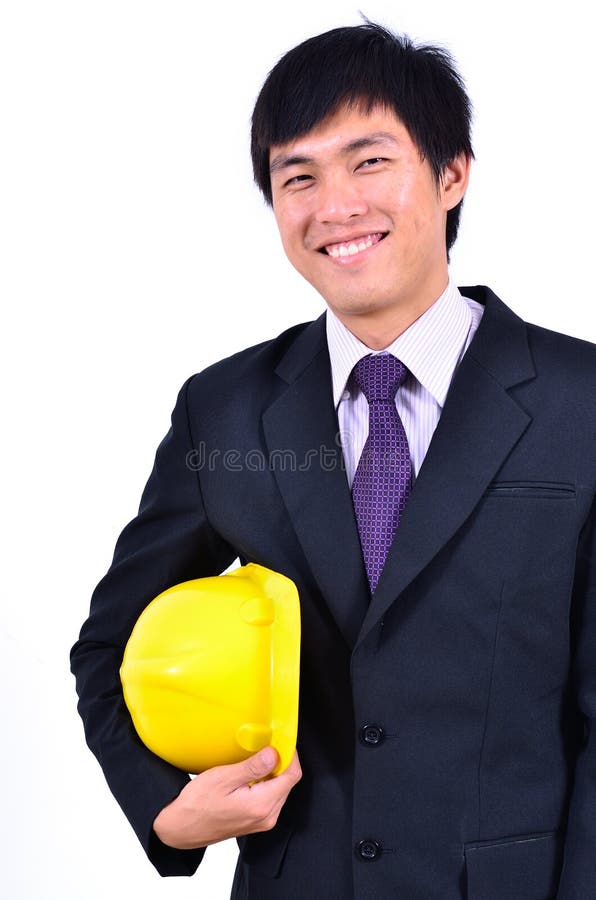 One Handsome Engineer Smiling Suits Stock Image - Image of career ...