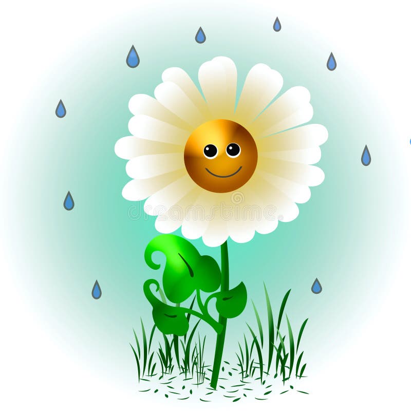 Happy Smiling Daisy Flower Stock Illustrations – 335 Happy Smiling ...