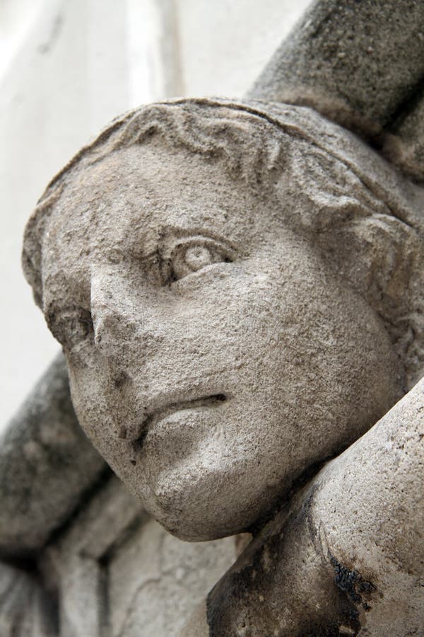 One head stock image. Image of wall, face, sculpture - 26429365