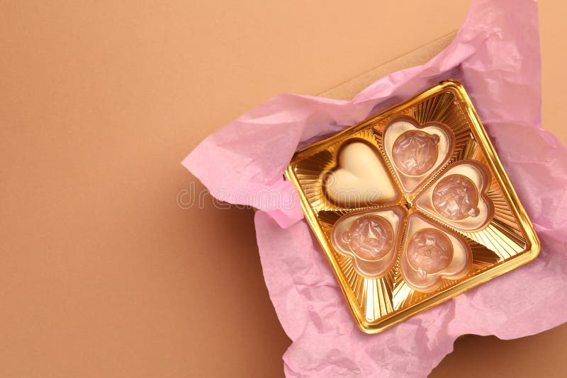 Top View One Single Chocolate Candy Box Stock Photos - Free & Royalty ...