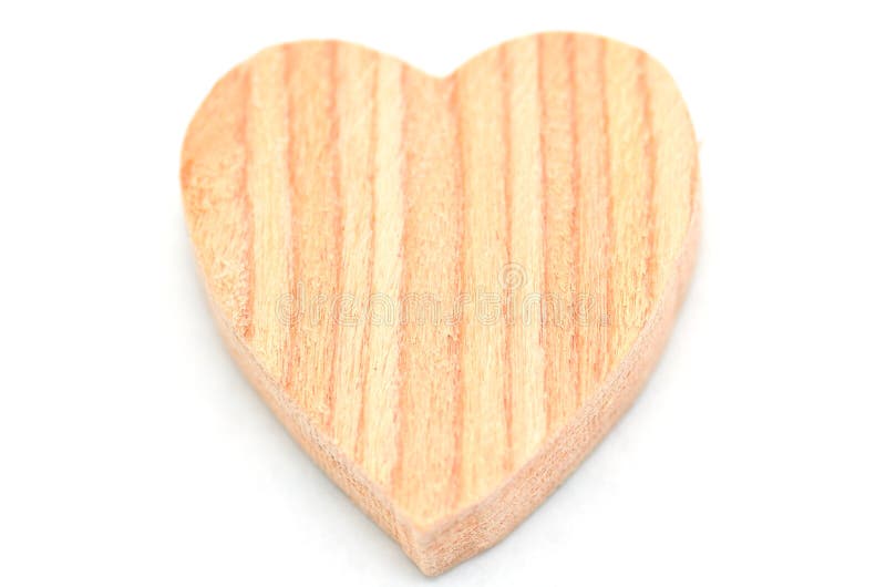 One heart-shaped timber stock image. Image of closeup - 28030129