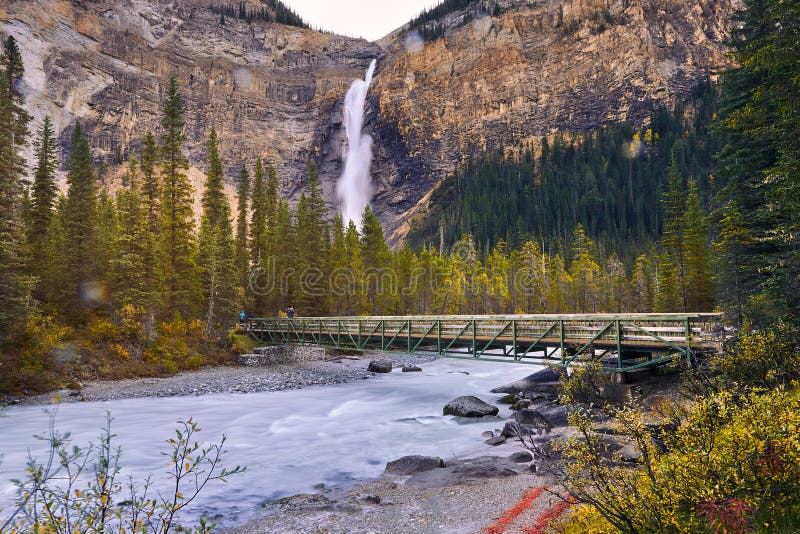 One of the Highest Waterfalls of Canada Stock Image - Image of yoho ...