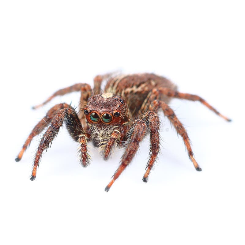 One Home Spider Isolated on White Stock Photo - Image of isolated ...