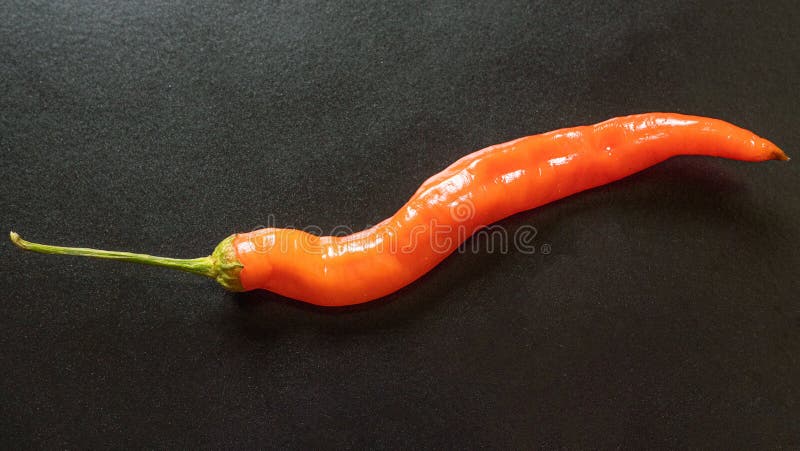 One Hot Red Pepper on the Table Stock Photo - Image of spice, vegetable ...