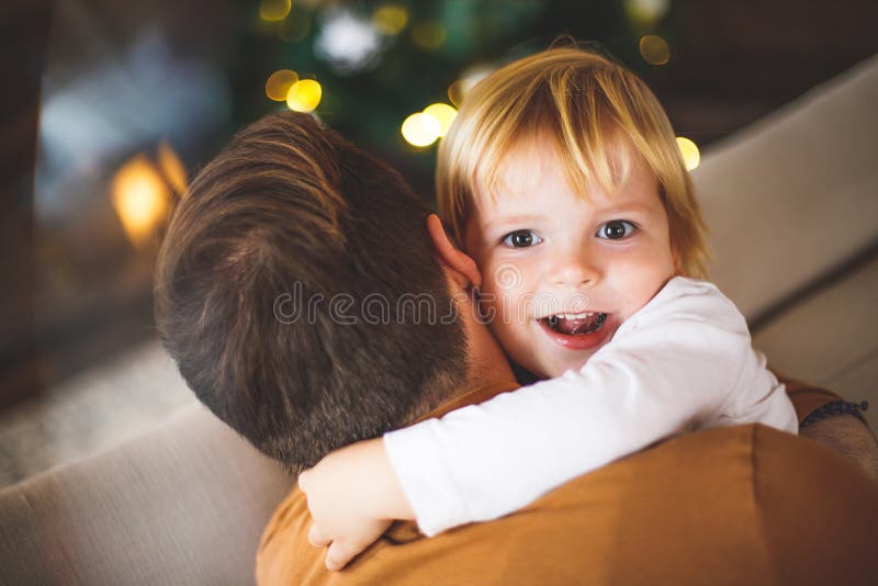 One hug for best dad stock photo. Image of candid, christmas - 166826752