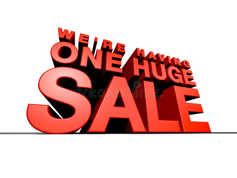 One Huge Sale stock illustration. Illustration of studio - 2092818