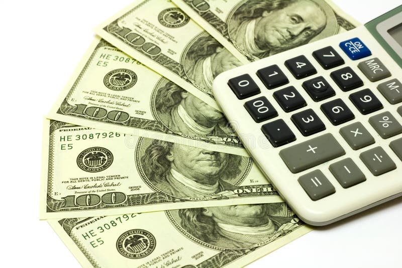 Money, Bills, & Calculator Stock Image - Image of miscalculate, donate ...