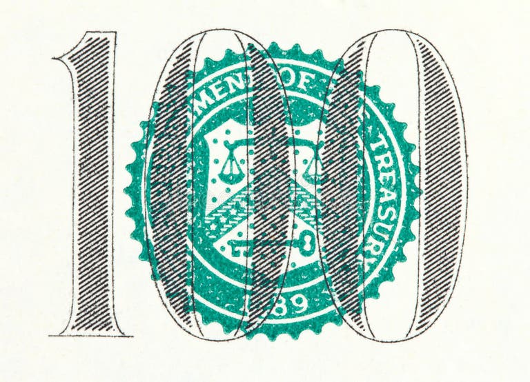 Hundred Dollar Bill Treasury Seal Stock Photos - Free & Royalty-Free ...