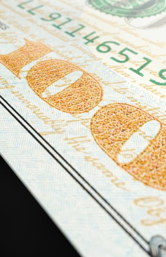 Close-up Abstract One Hundred Dollar Bills Stock Photo - Image of ...