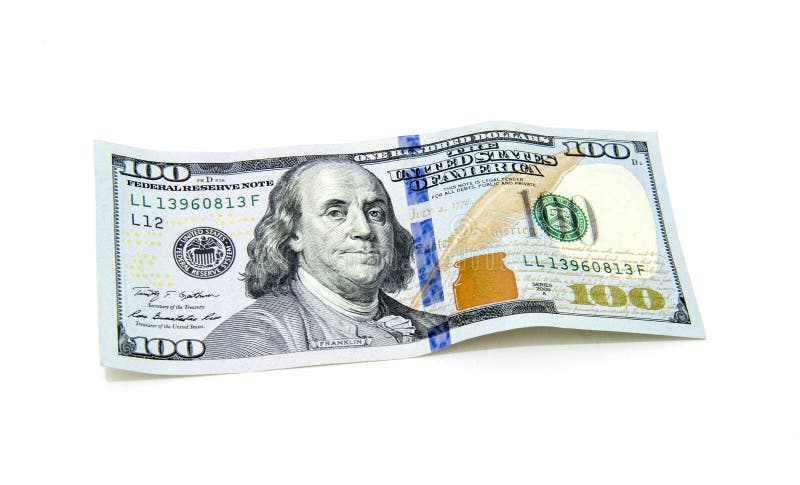 One Hundred Dollars Banknotes with Mini Model House. Stock Image ...