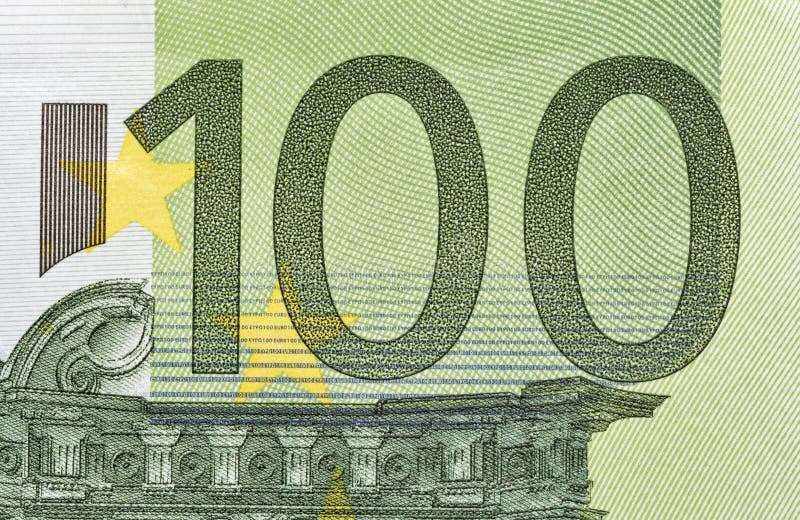 One Hundred Euro Banknote Closeup Stock Image - Image of currency, note ...