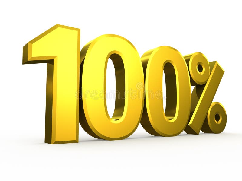 One Hundred Percent 100 Number with Traffic Cones Stock Illustration ...