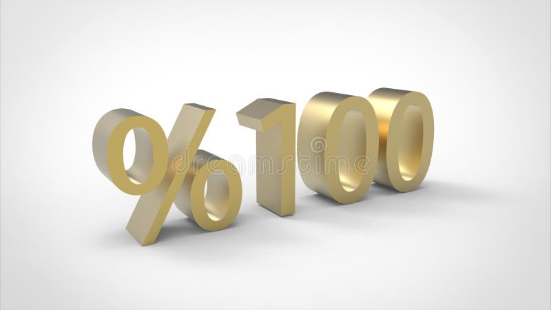 One hundred percent stock illustration. Illustration of white - 127495653