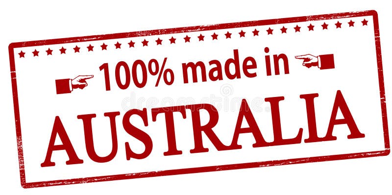 One Hundred Percent Made in Australia Stock Illustration - Illustration ...