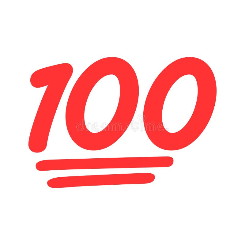 One Hundred Points Design Vector Illustration Stock Vector ...