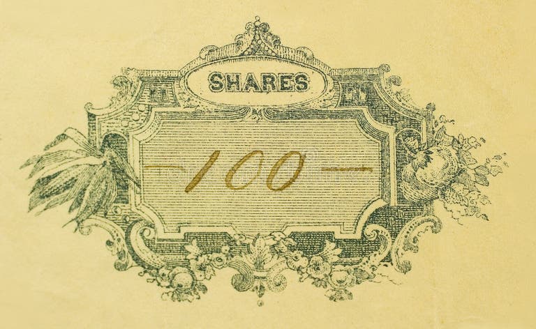 One Hundred Shares stock image. Image of round, corporation - 394893