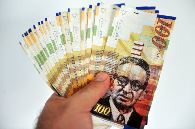 One Hundred Shekel Bills stock image. Image of wealthy - 15886327