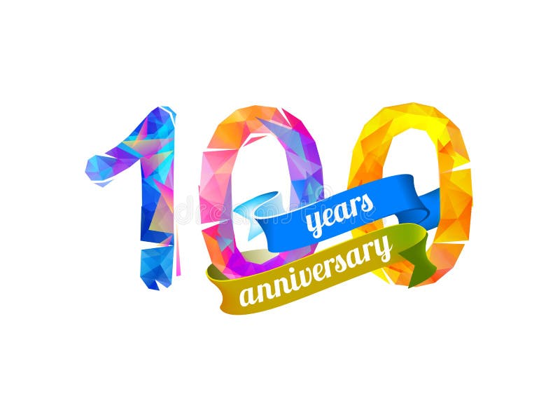 One Hundred Year Celebration Icon Shows 100 Years Anniversary - 3d ...
