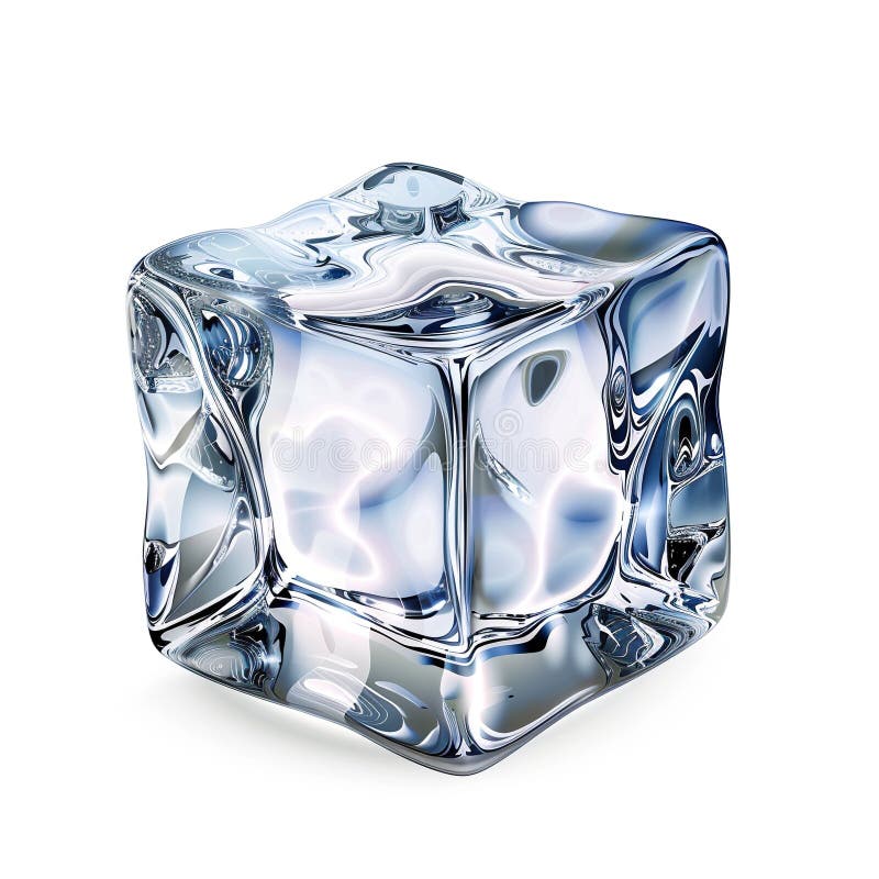 Ice Cube on White Background Stock Image - Image of transparent, fresh ...