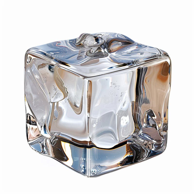 Ice Cube on White Background Stock Photo - Image of drop, fresh: 329178798