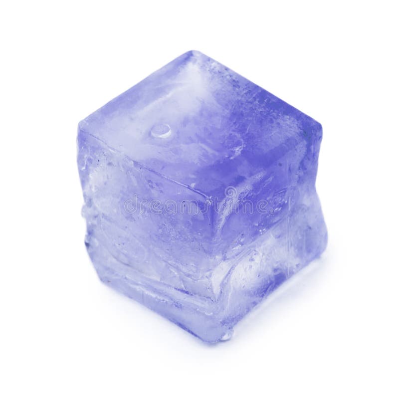 One ice qube isolated stock photo. Image of cold, crystal - 191585028