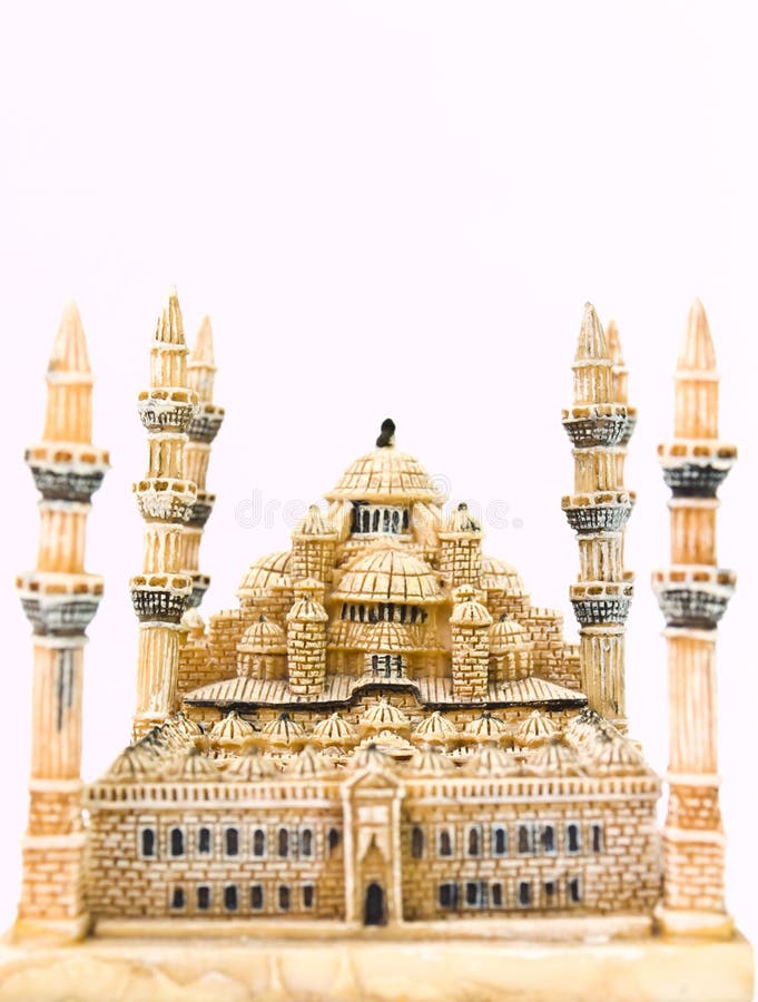 A Blue Mosque Model Font View Isolated on White Background Stock Image ...