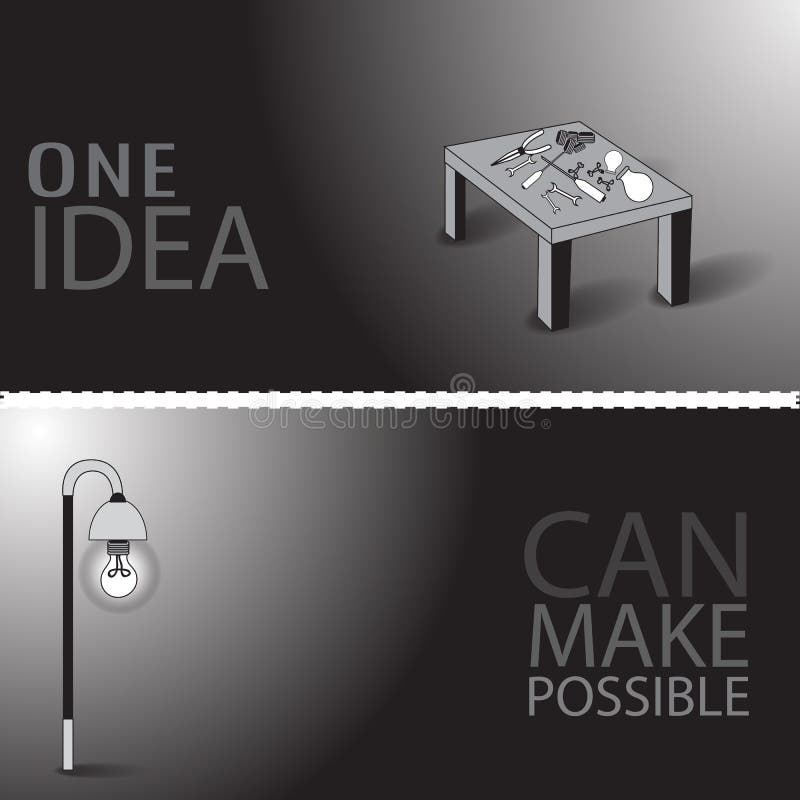 One idea can make possible stock vector. Illustration of energy - 50134434