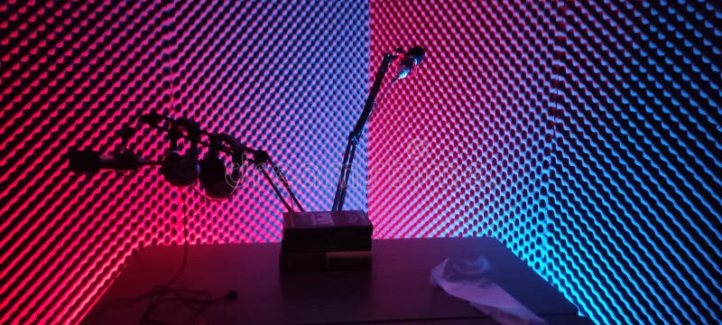 Dark studio for youtuber stock image. Image of dark - 228245599