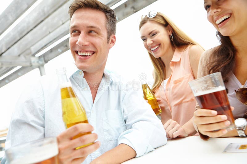 After this One Im Getting Another. a Handsome Guy Enjoying Drinks with ...