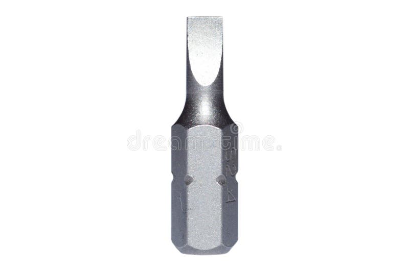One Isolated Tool Bit on White Stock Photo - Image of quality, modern ...