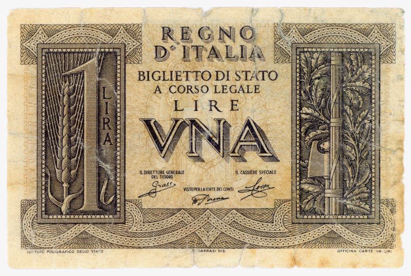 One italian lire stock image. Image of paper, debit, sell - 12338197