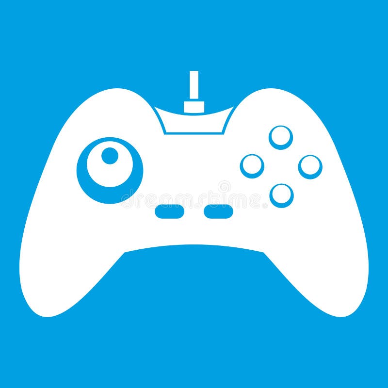 One joystick icon white stock vector. Illustration of gamer - 96414198