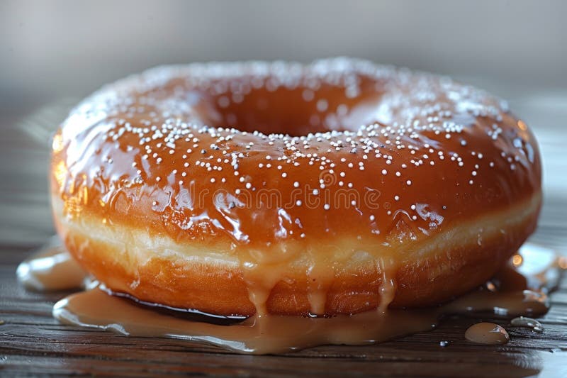One Juicy Donut Rests on the Table. National Donut Day Stock Photo ...
