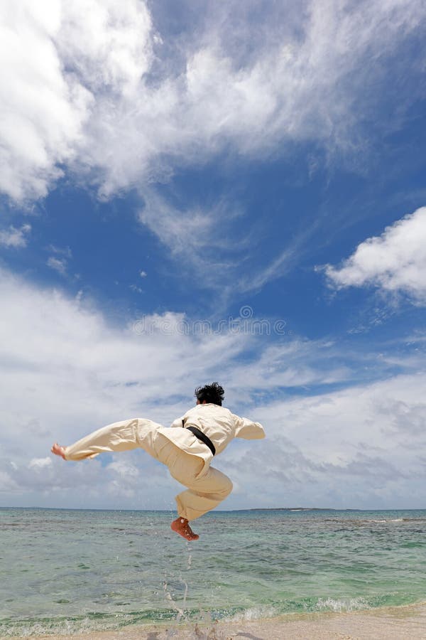 One Karate Kata Training Man Stock Image - Image of pacific, handsome ...