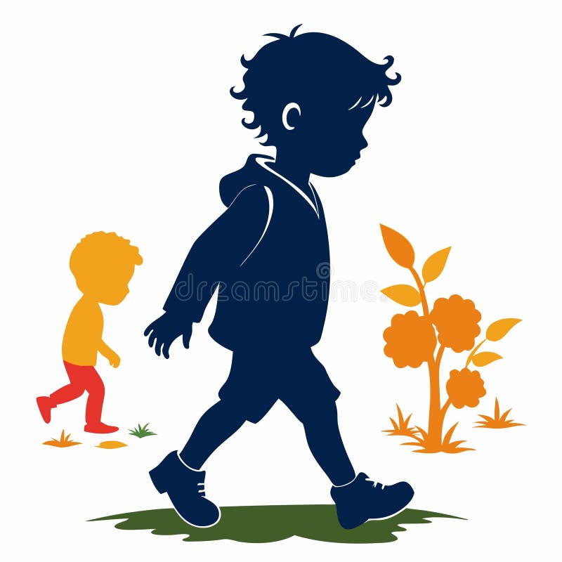 Kid Walking Stock Illustrations – 29,882 Kid Walking Stock ...