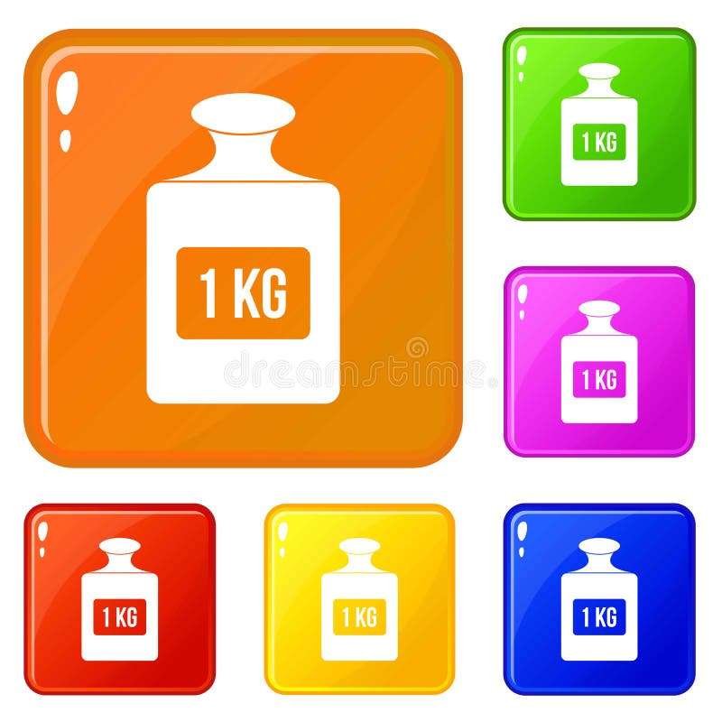 One Kilogram Weight Pattern, Simple Style Stock Vector - Illustration ...