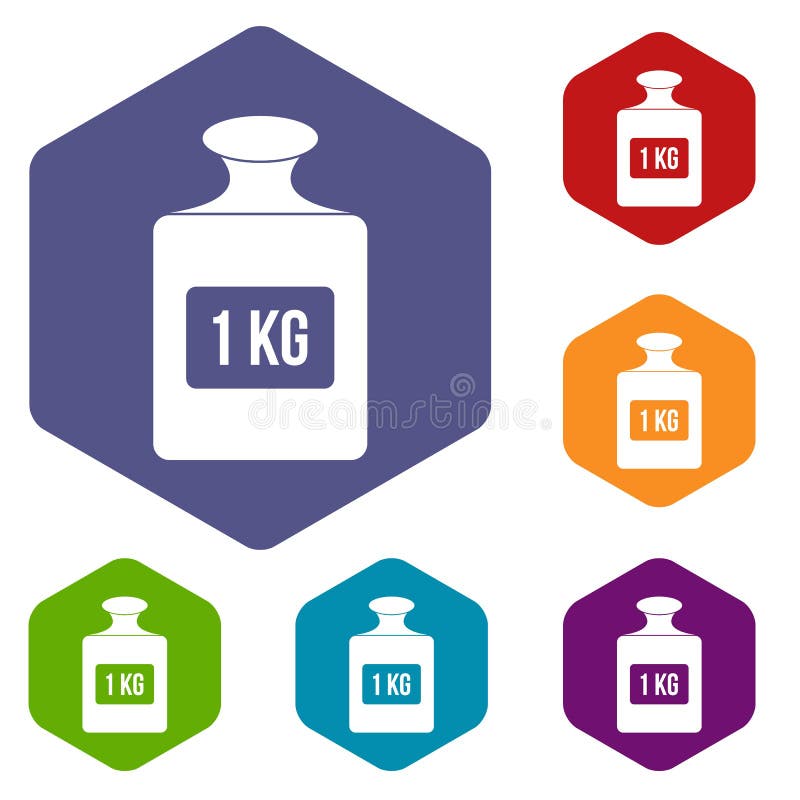 One Kilogram Weight Pattern, Simple Style Stock Vector - Illustration ...