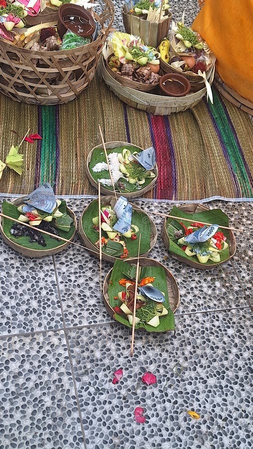 One Kind of Offerings in Balineses Culture Stock Photo - Image of kind ...