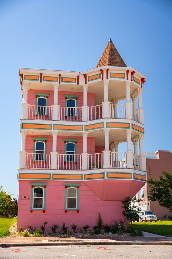 One of a Kind Pink Building Daytona Beach FL USA Stock Image - Image of ...