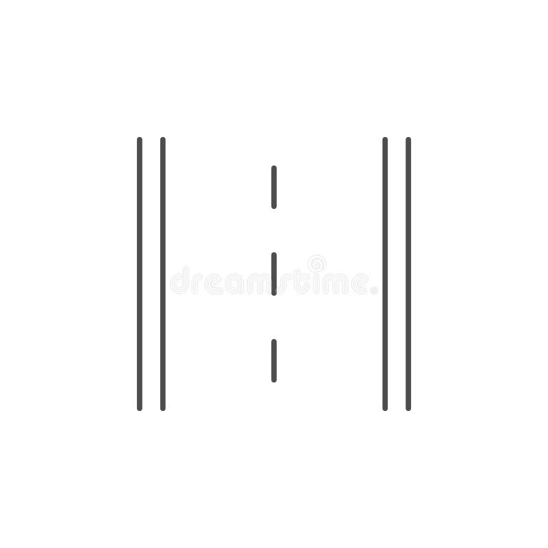 One lane road line icon stock vector. Illustration of travel - 315145153