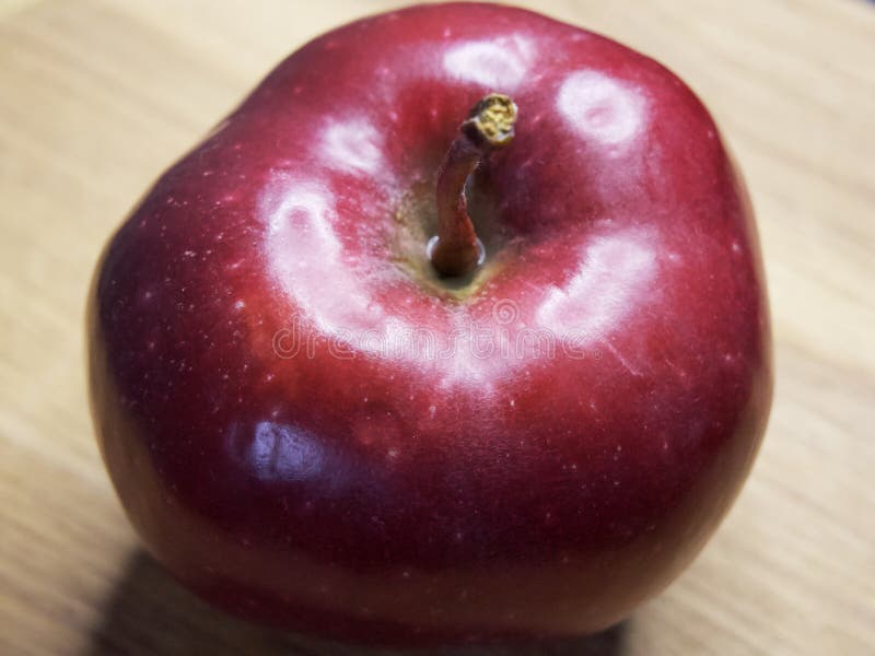 One Large Red Apple. Apple of the Red Chief Variety Stock Photo - Image ...