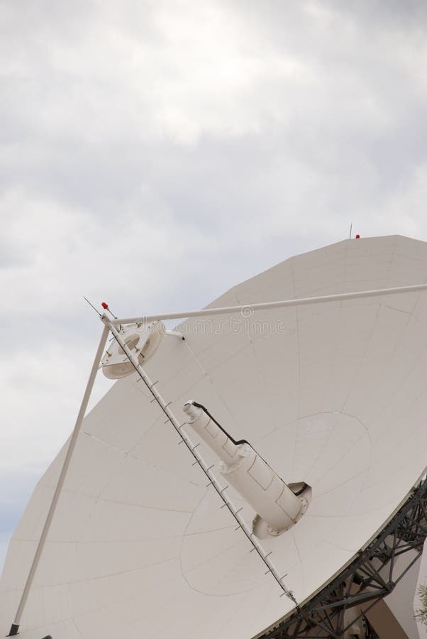 One Large Satellite Receiver Dish Stock Image - Image of communications ...