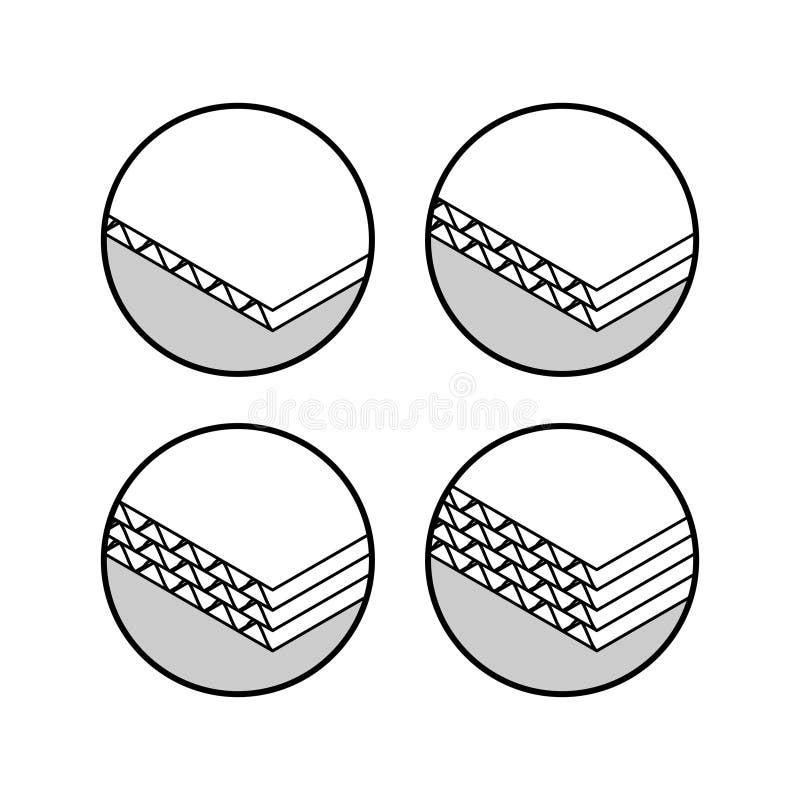 Corrugated Cardboard Sheet Set Stock Illustrations – 51 Corrugated ...