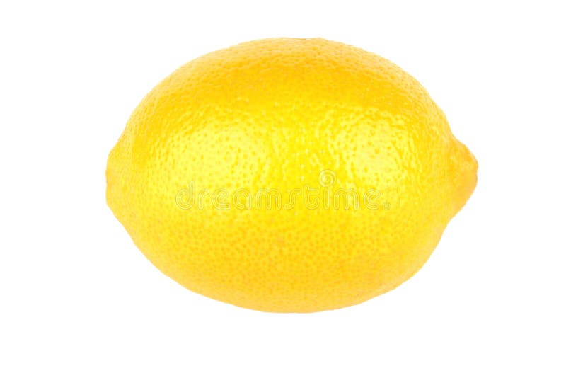 One Lemon Isolated on a White Bg Stock Image - Image of lifestyle, full ...