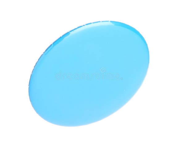 One Light Blue Button Badge Isolated on White Stock Photo - Image of ...