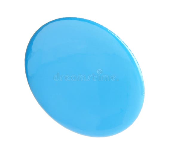 One Light Blue Button Badge Isolated on White Stock Image - Image of ...