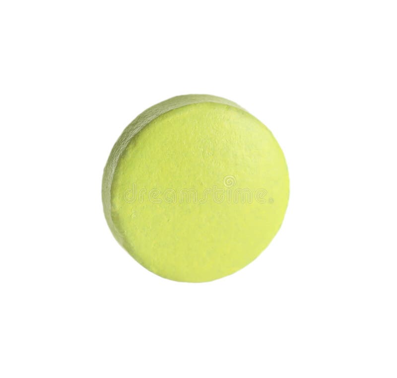 Green Pill with Neutral Face on White Background Stock Photo - Image of ...