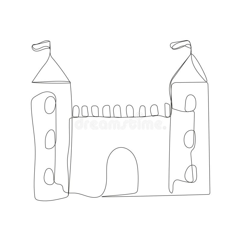 Princess Castle Silhouette Line Art Stock Illustrations – 115 Princess ...